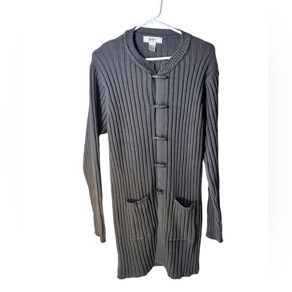 KIKIT | Sweaters | Kiki Maurice Sasson Longgray Cable Knit Sweater Coat ...